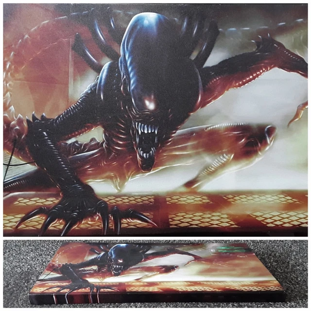 LARGE ALIEN ROMULUS Canvas XENOMORPH monster/creature art Man Cave/Home ...