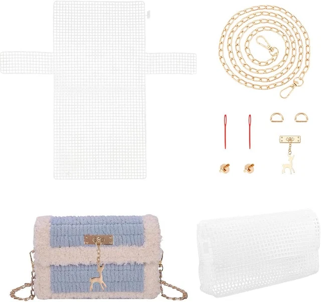 KIT PER LA Creazione Di Borse All'Uncinetto Fai-Da-Te, Ricamo Fogli Di ...