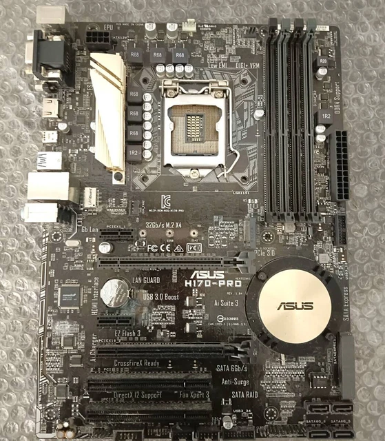 [USED PART] BIOS check only, ASUS H170-PRO motherboard with IO panel ...