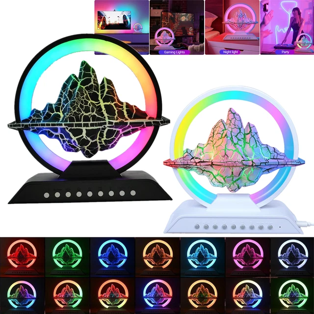 VOLCANO SMART LAMP Bluetooth Speaker RGB Ambient Night Light w/ 10 ...