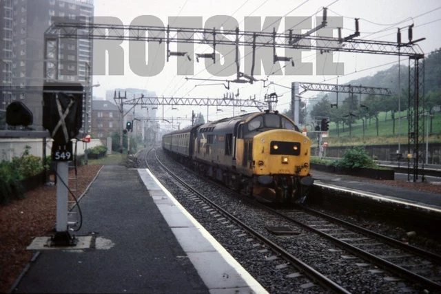 35MM SLIDE BR British Rail Diesel Loco Class 37 37424 Dalmuir 1988 ...