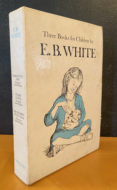 VINTAGE EB WHITE Book Box Set Charlotte's Web Stuart Little Trumpet of ...