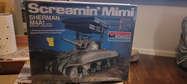 MONOGRAM SHERMAN M4A1 Screamin' MiMi Tank 1:32 Scale Plastic Model Kit ...