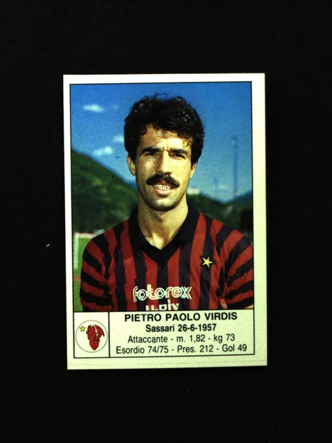 FIGURINA CALCIATORI EDIS 1985/86 - Pietro Paolo Virdis Milan # 123 EUR ...