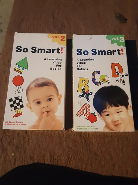 2 SO SMART! VHS TAPES Volume 2 & 3 ALL ABOUT SHAPES ALL ABOUT LETTERS ...