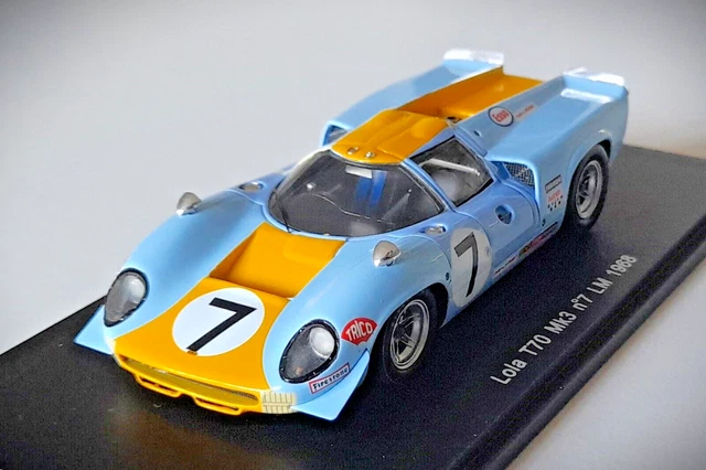 LOLA T70 MKIII Chevrolet 1968 Le Mans #7 DSQ - Spark S1433 1/43ème EUR ...