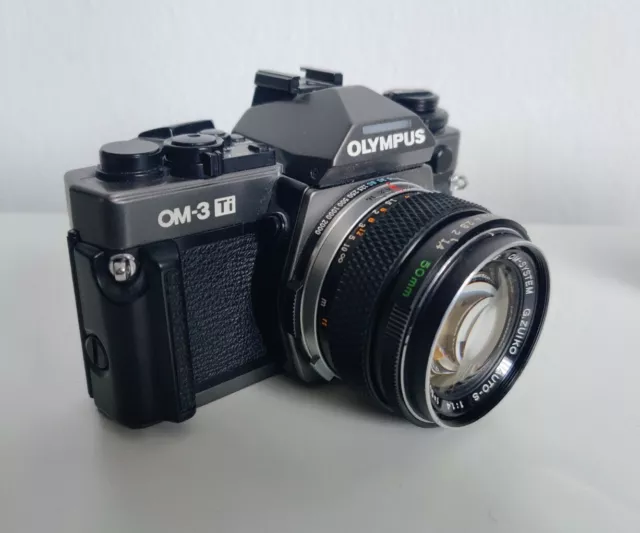 OLYMPUS OM-3 TI Titan Black SLR + Zuiko 50mm 1.4 - EXCELLENT EUR 1.900 ...