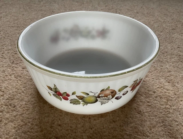 VINTAGE PHOENIX OPALWARE Milk Glass Pyrex Serving Bowl Souffle Dish ...