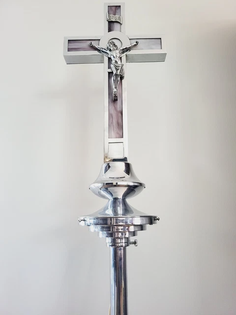 ART DECO JESUS Cross Funeral Church Crucifix Lighted Not Neon Sign ...