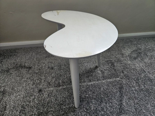 RETRO 1950S 1960S Vintage Kidney Bean Shaped Painted Wooden Side Table ...