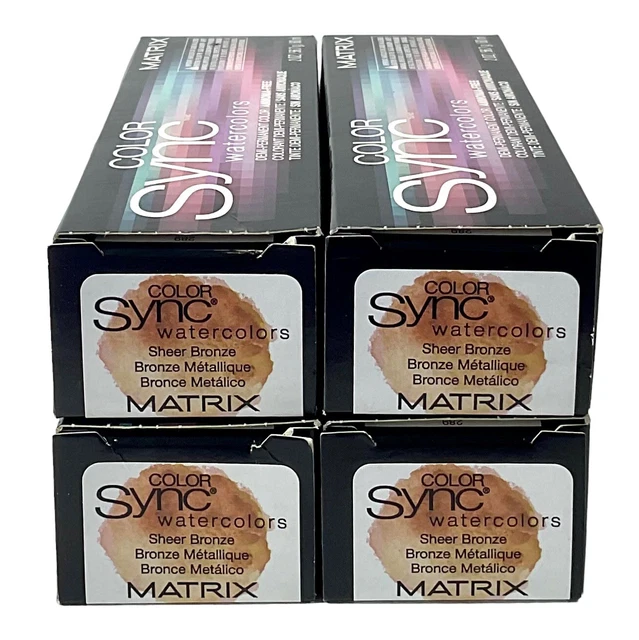 4-MATRIX COLOR SYNC Watercolors Demi-Permanent Sheer Bronze Hair Color ...