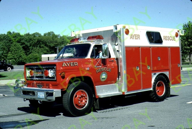 AYER, MA FIRE Apparatus SLIDE #3: R-1 1988 GMC / E-One £4.20 - PicClick UK