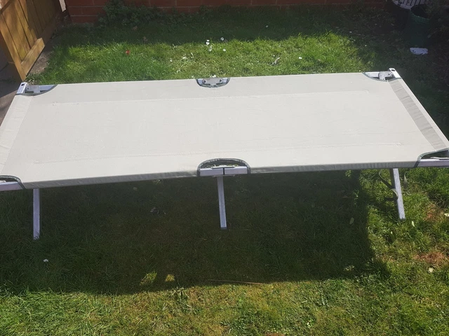 NATO ISSUE FOLDING Cot Bed Heavy Duty Aluminium. Brand new canvas £49. ...