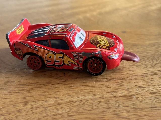 DISNEY PIXAR CARS Lightning McQueen Finish Line Tongue Out 1.55 Diecast ...