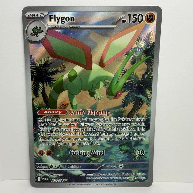 FLYGON 101/094 POKÉMON ME02: Phantasmal Flames Illustration Rare Holo ...