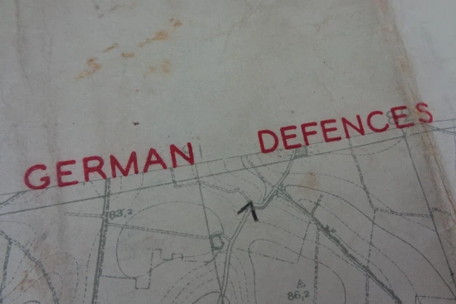 WW2 US MAP "GERMAN DEFENCES" GEILENKIRCHEN SALIENT (WESTWALL) OPERATION ...