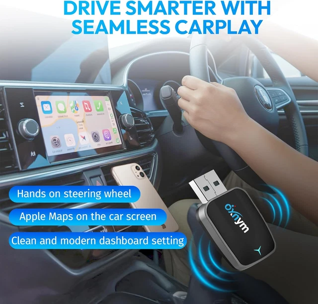 WIRELESS CARPLAY FOR Iphone & Android Auto Adapter – Converts Wired to ...