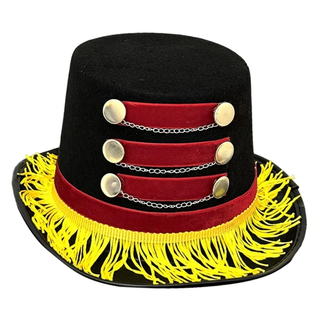CIRCUS COACHMAN HAT Lion Tamer Hat with Metal Chains for Themed ...