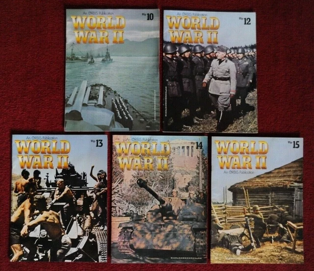 WORLD WAR II Magazine x5 - (Issue No's 10,12,13,14,15) Orbis ...