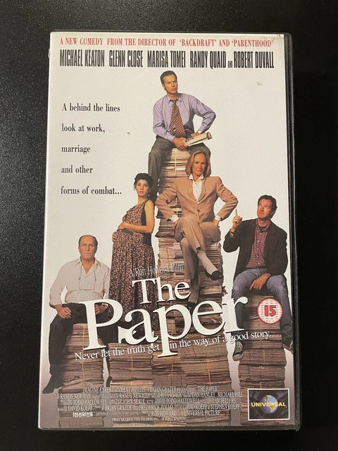 THE PAPER (VHS) 1994 Big Box, Michael Keaton, Glenn Close, Marisa Tomei ...