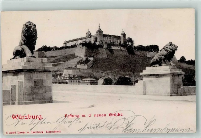 10634875 - 8700 Wuerzburg Festung mit der neuen Bruecke Wuerzburg ... 10634875 - 8700 Wuerzburg Festung mit der neuen Bruecke Wuerzburg ...