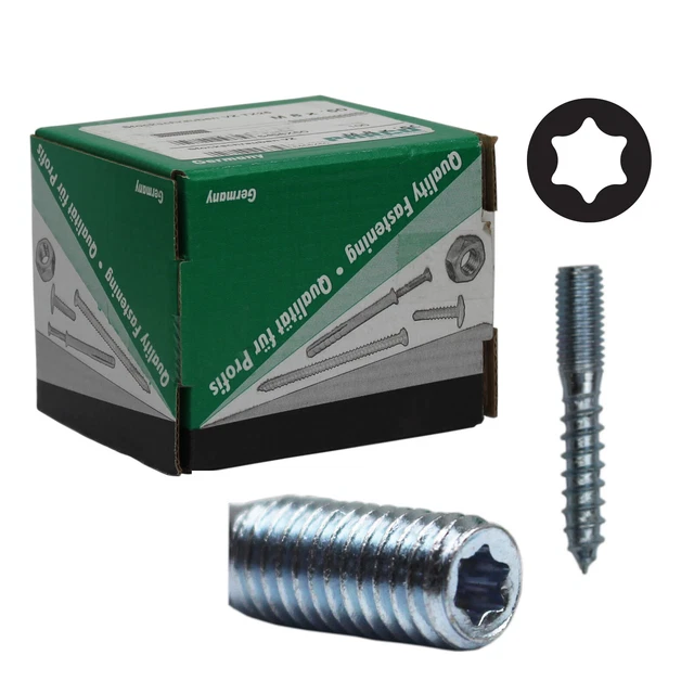 VIS AVEC TORX Vis à Double Filetage M8 X 120mm Acier Zingué Divers ...