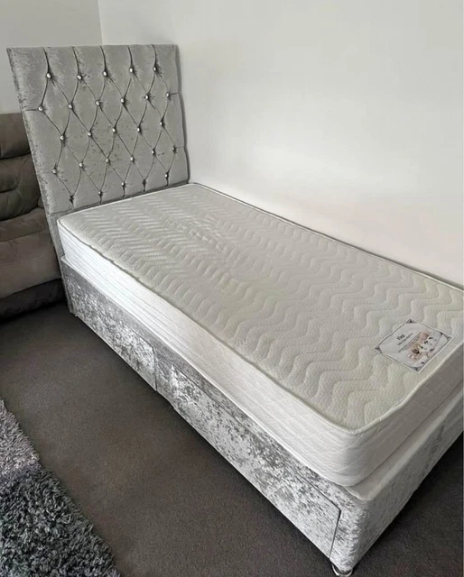 SINGLE DIVAN BEDS with mattress and headboard £400.00 - PicClick UK