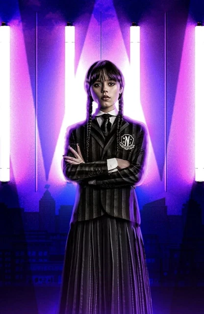 WEDNESDAY ADDAMS JENNA ortega Addams Family/Tim Burton Netflix A4 ...