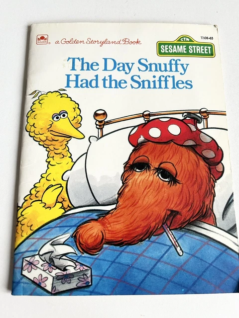 VINTAGE 1988 SESAME Street: Day Snuffy Had the Sniffles Paperback Book ...