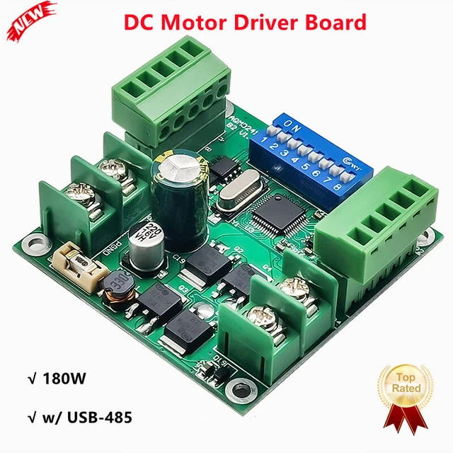 DC MOTOR DRIVER Board DC Motor Speed Controller 12/24V 180W W/ B-485 ...