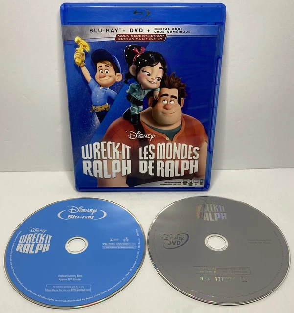 WRECK IT RALPH (Bluray, DVD, 2012, Disney) Canadian £8.18 - PicClick UK