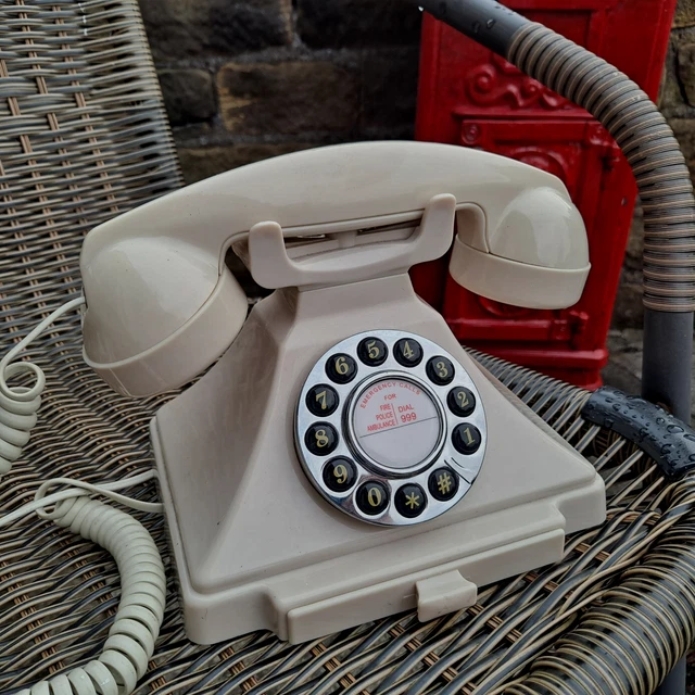 GPO CARRINGTON 1929 Model Classic Retro Push-Button Phone Pull-Out Tray ...
