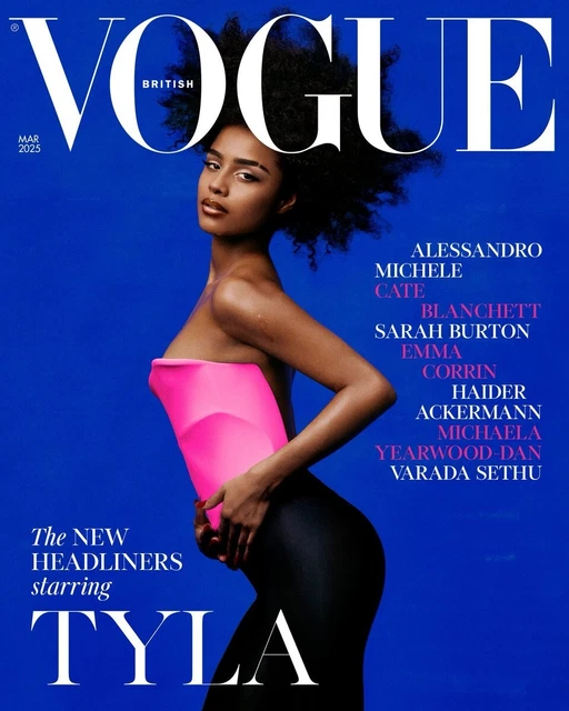 BRITISH VOGUE MAGAZINE (UK) - March 2025 - Tyla - Varada Sethu - Cate ...