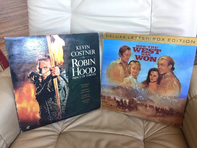 KEVIN COSTNER 12& Laserdisc Robin Hood Prince of Thieves + How The West ...
