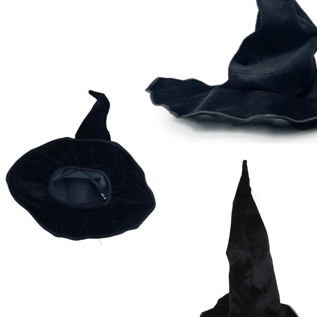 RETRO WITCH HAT Party Accessory Unique Black Wizard Hat Fashion ...