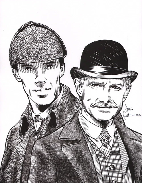 JOSH ADAMS SIGNED SHERLOCK HOLMES BBC Benedict Cumberbatch M Freeman ...