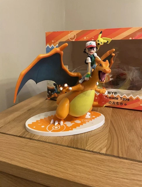 POKEMON ASH PIKACHU Charizard Figure Pokémon 16cm Display Statue ...