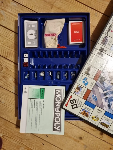 HASBRO MONOPOLY GUILDFORD Edition Family Board Game 2016 - Barely Used ...