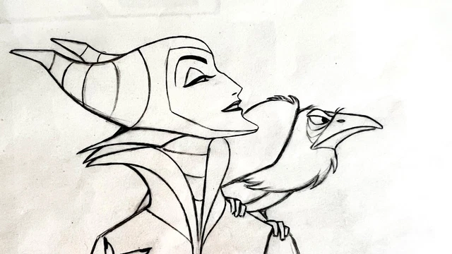 ORIGINAL ANIMATION ROUGH drawing Disney's Sleeping Beauty by Marc Davis ...