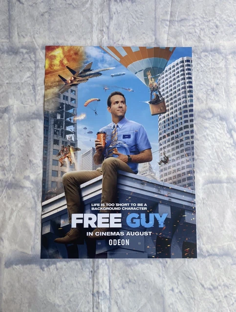 FREE GUY, ODEON Poster A3, Ryan Reynolds , MINT £8.99 - PicClick UK