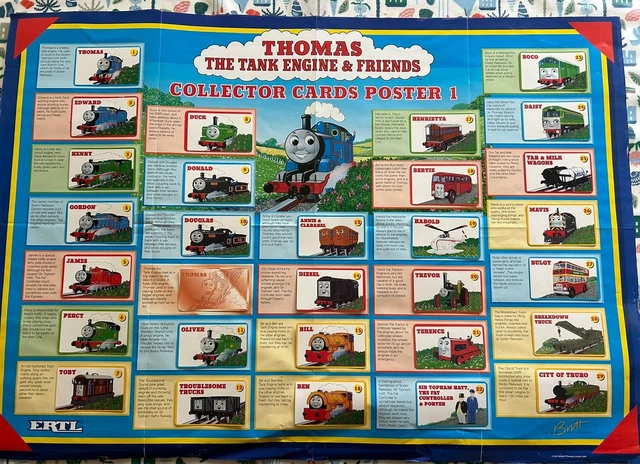ERTL 1998 THOMAS The Tank Engine & Friends Trade Cards Complete Set On ...