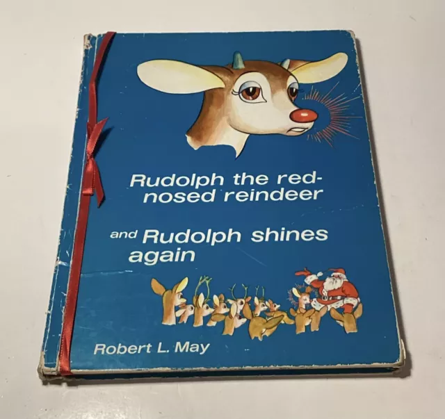 RUDOLPH THE RED Nosed Reindeer nose VINTAGE CHRISTMAS BOOK signed ...