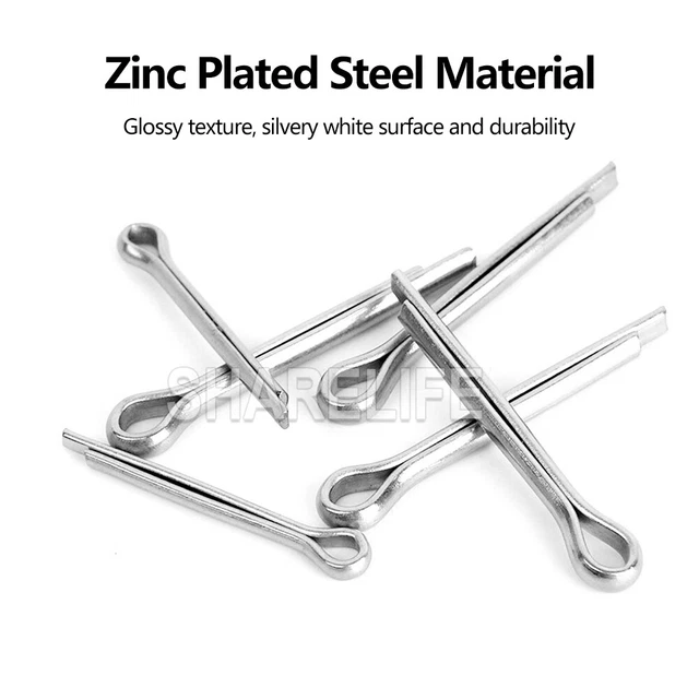 555 PCS PC Cotter Pin Assortment Set Grab Kit Split Lock Pins spring ...