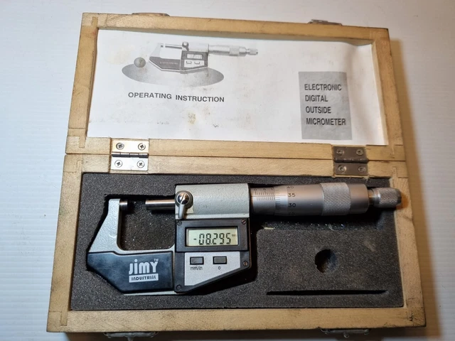 JIMY INDUSTRIAL DIGITAL Readout Uutside Micrometer 0-25mm 0.001mm $50. ...