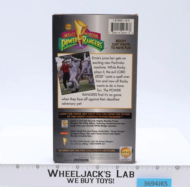 POWER RANGERS WHITE Ranger Series Rocky Just Wants to Have Fun 1995 VHS ...