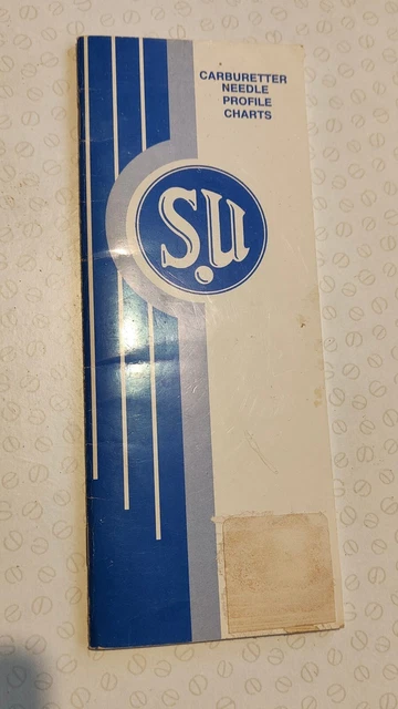 SU CARBURETTOR NEEDLE profile chart, Revised November 1996, Mini, MG ...