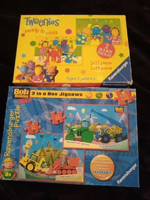 TWEENIES & BOB The Builder Puzzles Ages 3+yrs 2 Puzzles In Each Box Pre ...