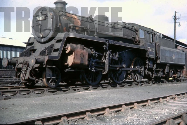35MM SLIDE BR British Railways Steam Loco 76112 Class BR4 Corkerhill ...