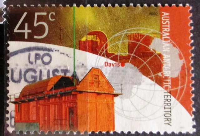 AUSTRALIA 2002 ANTARCTIC Stations Davis 45c sheet stamp fine used $1.00 ...