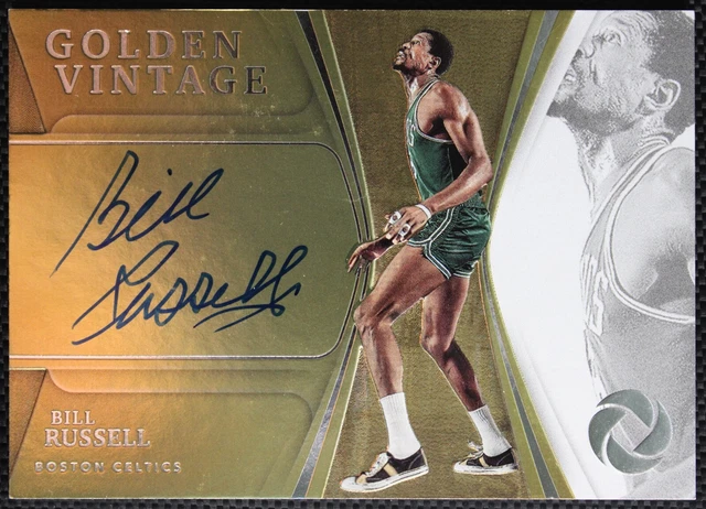 2019-20 PANINI OPULENCE Bill Russell voiture vintage dorée 2/49 BOSTON ...